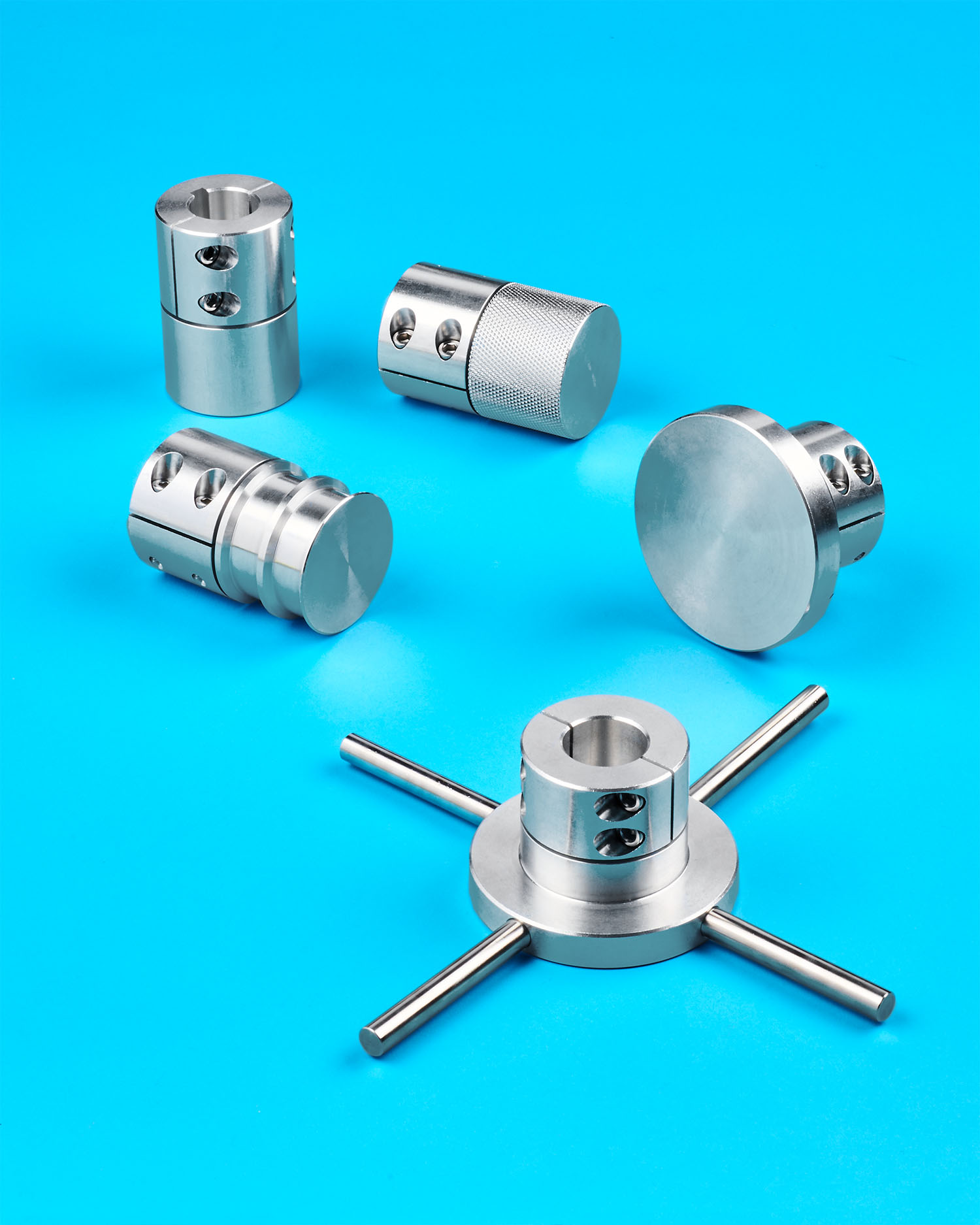 Shaft end adapters machinable by user for custom applications